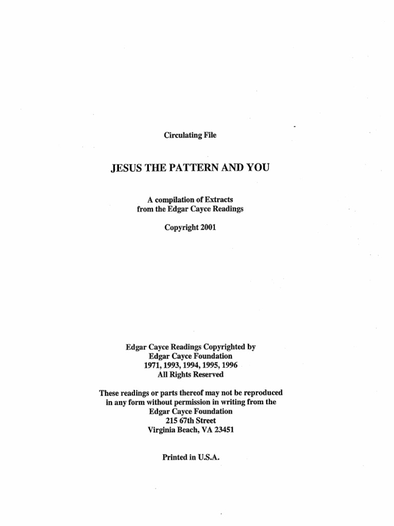 Jesus The Pattern | PDF