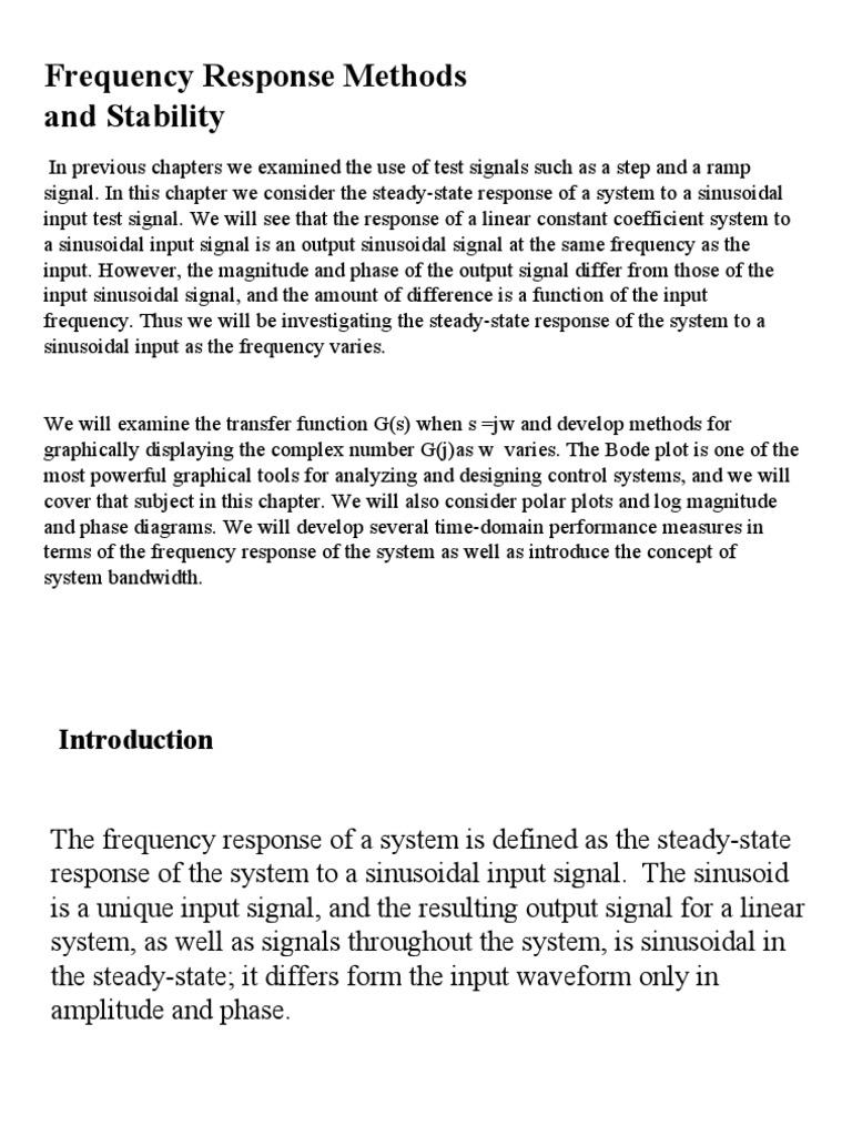 Frequency Response Analysis and Bode Plot | PDF | Electrical Engineering | Computer Engineering