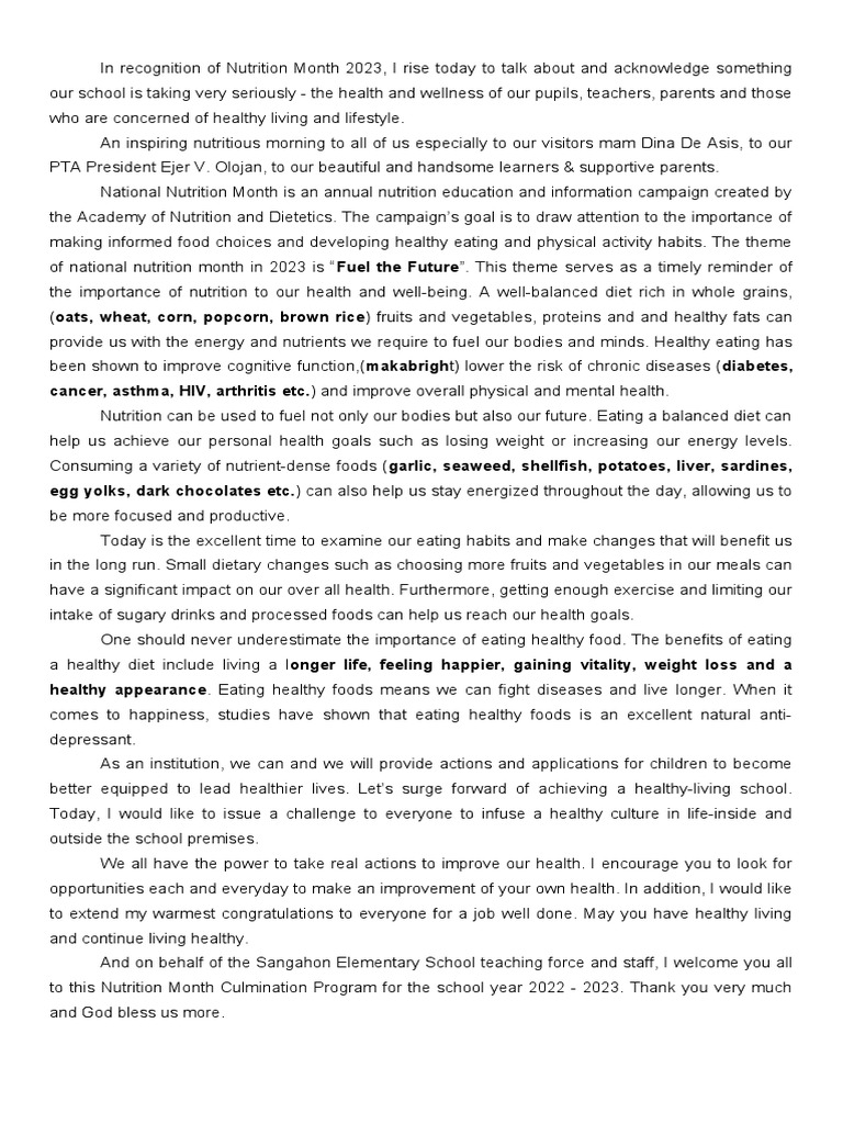 Printable Nutrition Month Hats