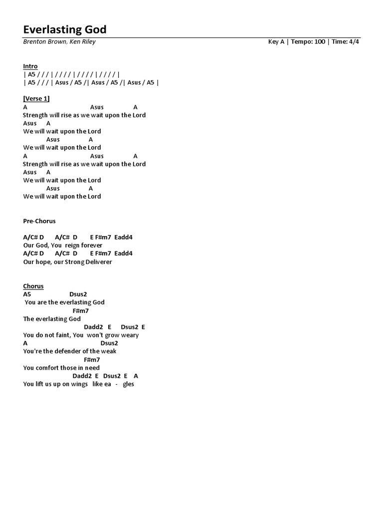 Everlasting God - A | PDF