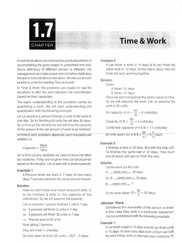 GPSC Paper - Time & Work | PDF
