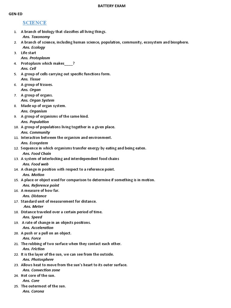 Engineering Battery Exam Review | PDF | Sun | Planets