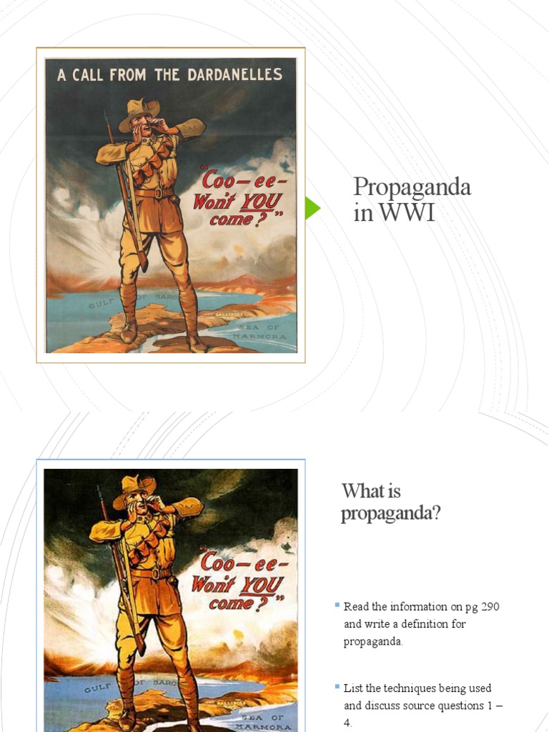 WWI Propaganda PowerPoint | PDF