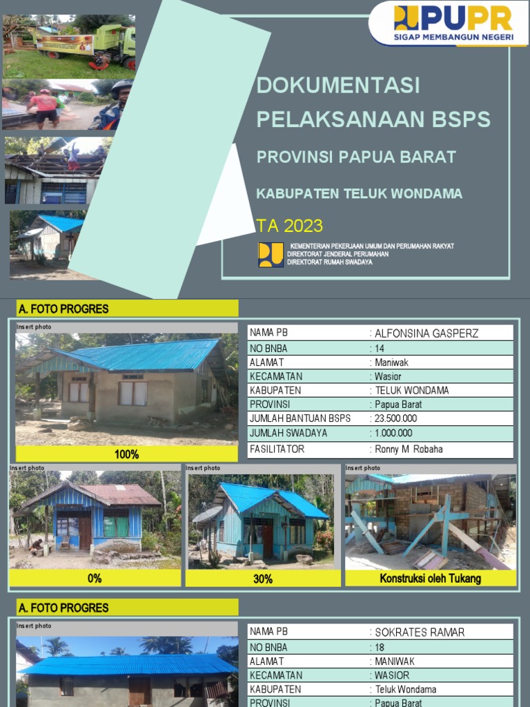 Draft Outline Paparan TFL REVIEW Akhir Pelaksanaan BSPS TA 2023 (JULI 2023) | PDF
