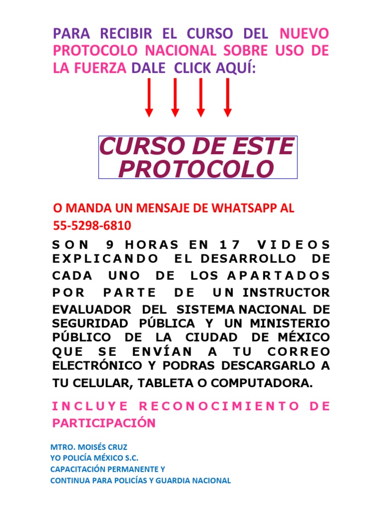 Protocolo Nacional de Uso de La Fuerza | Descargar gratis PDF | Convenio europeo de derechos ...