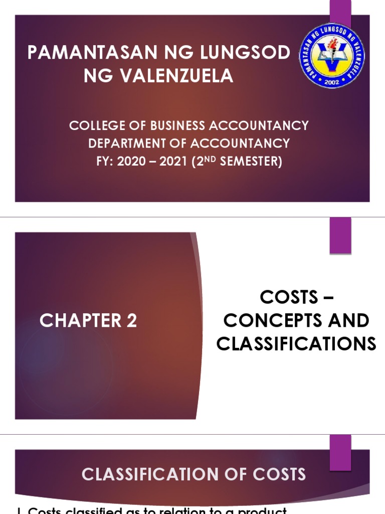 Cost Concepts and Classifications Guide | PDF | Cost | Expense