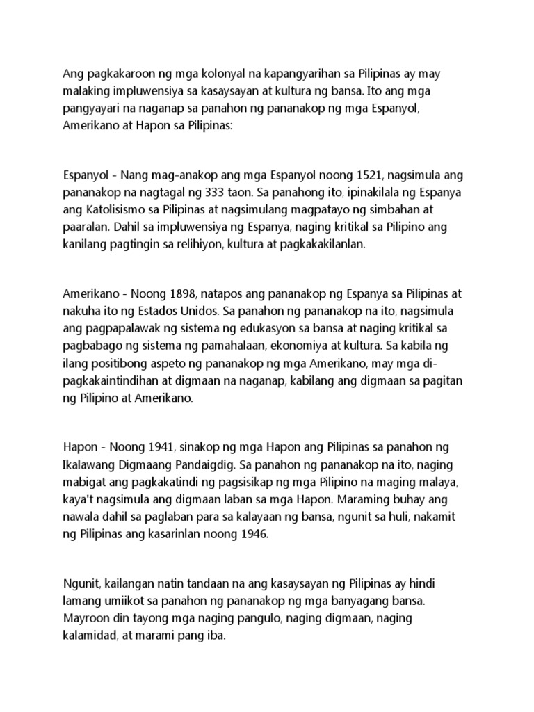 Mananakop NG Pilipinas | PDF Mananakop NG Pilipinas | PDF