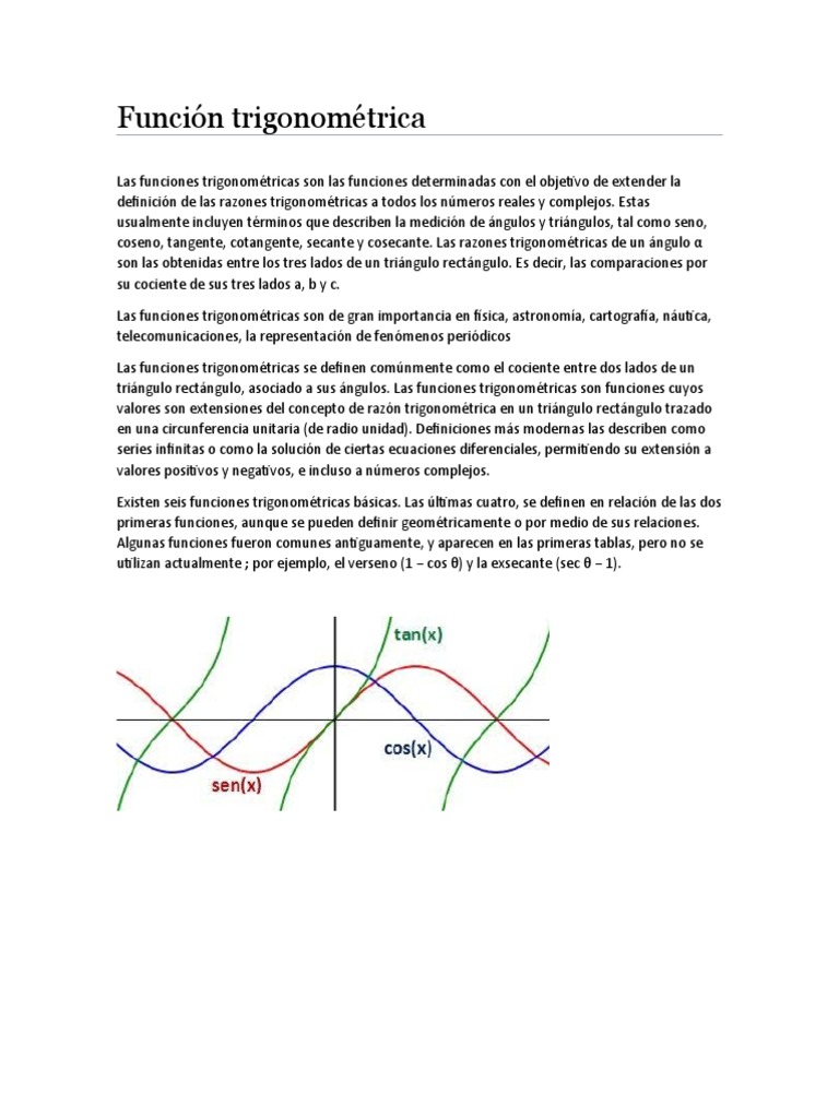 Función Trigonométrica | PDF