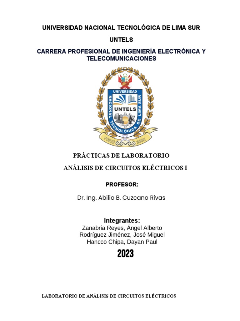 Informe de Analisis de Circuito | PDF | Resistor | Corriente eléctrica Informe de Analisis de Circuito | PDF | Resistor | Corriente eléctrica