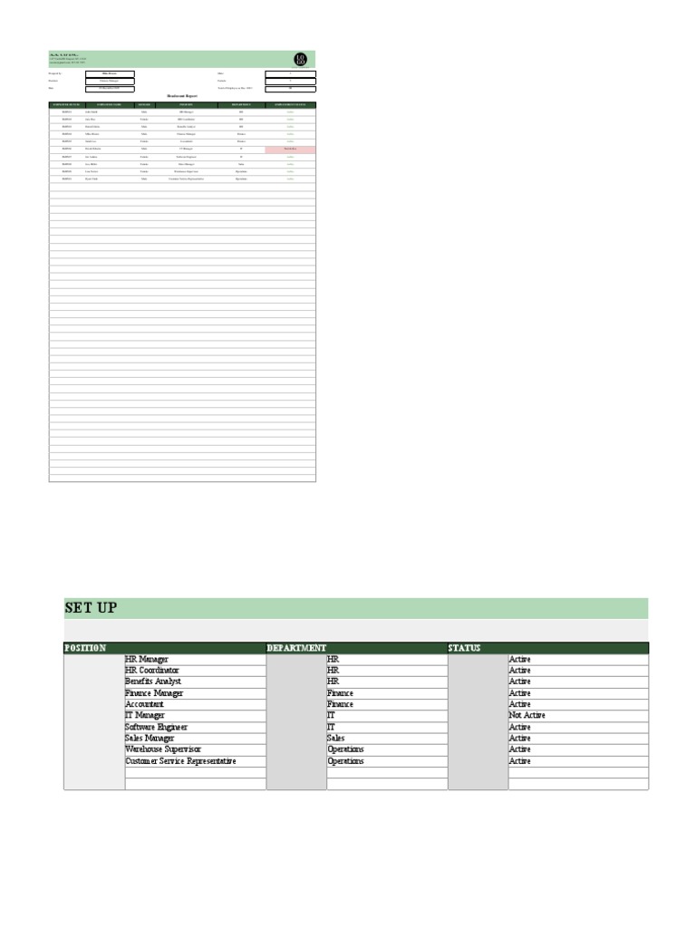 Sample Headcount Report Template | PDF | Business | Computing