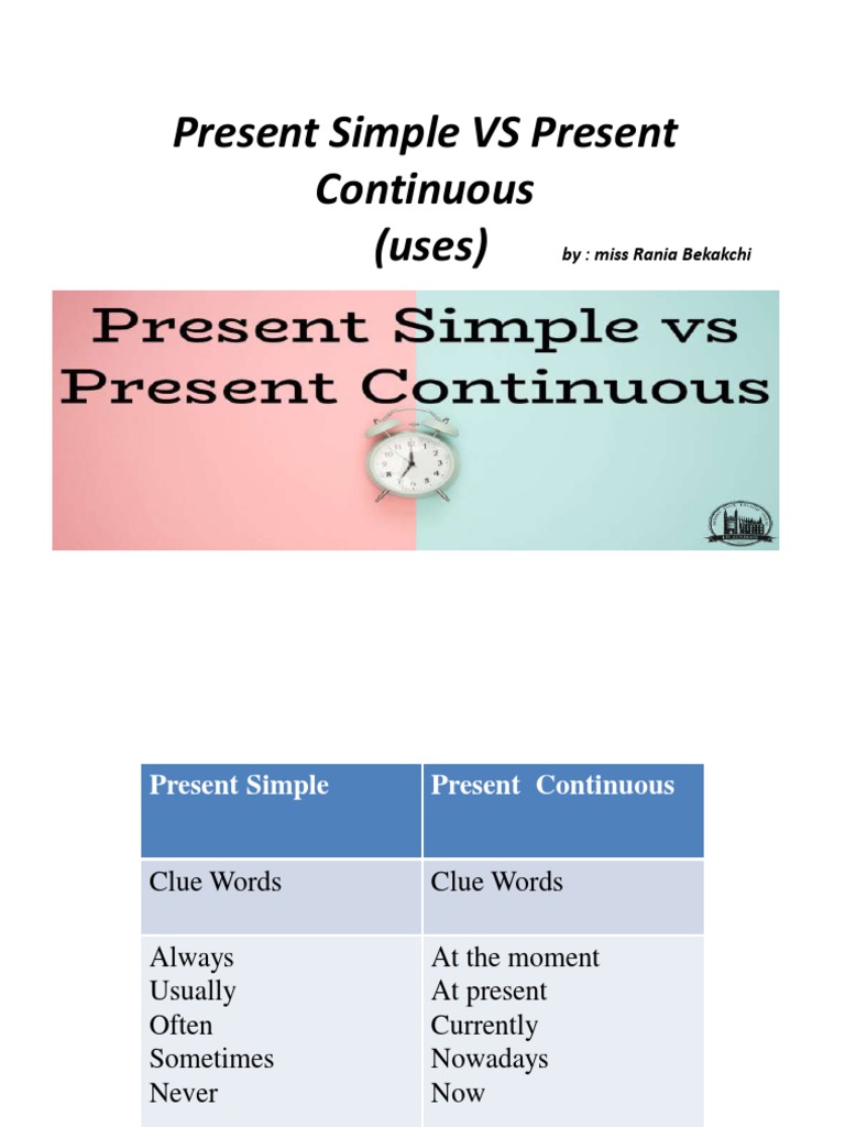 Grammar Simple Present VS Present Continuous (LESSON) | PDF