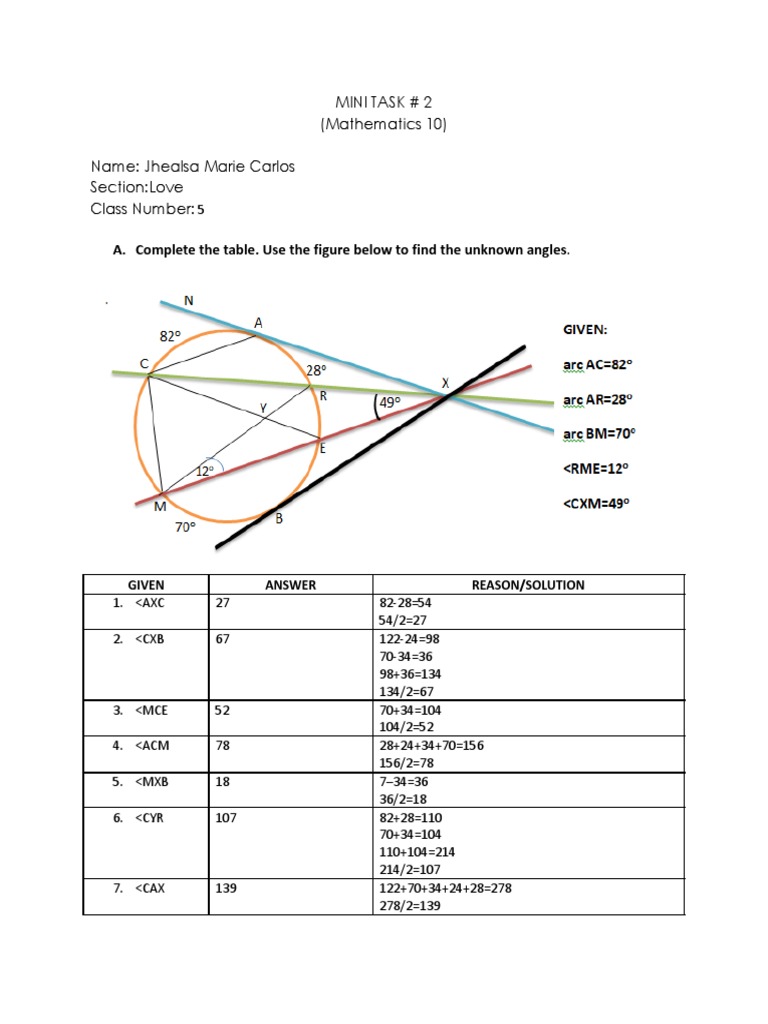 Mini Task 2 (Odd) | PDF | Mathematics