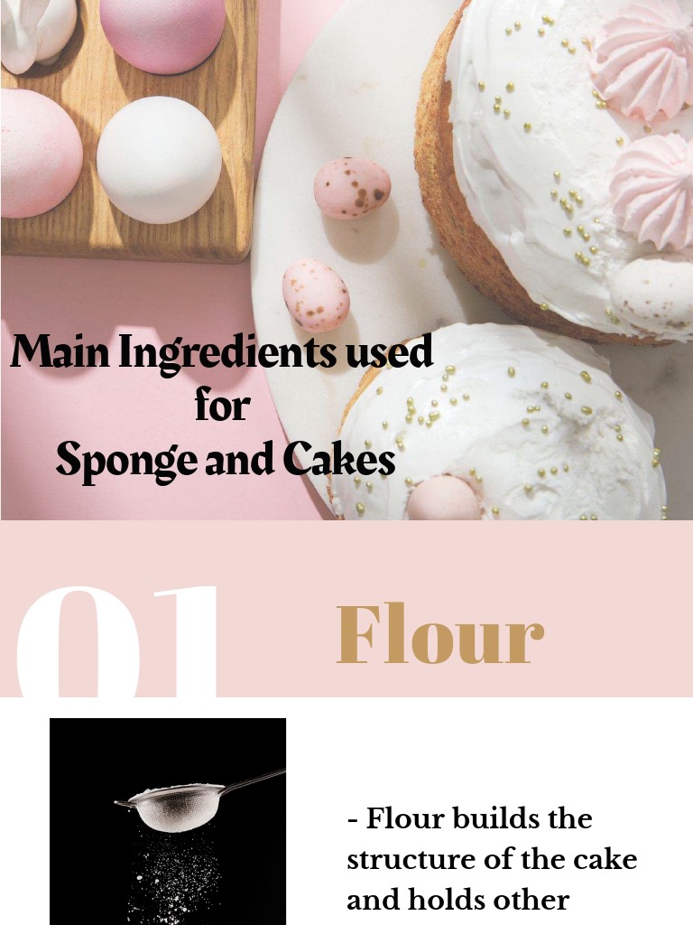 Key Ingredients for Sponge Cakes | PDF | Cakes | Western Cuisine
