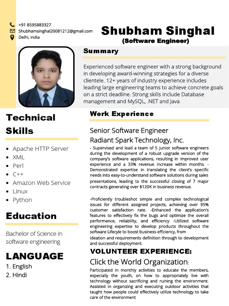 IT Holiday Homework (Resume) | PDF | Software | My Sql