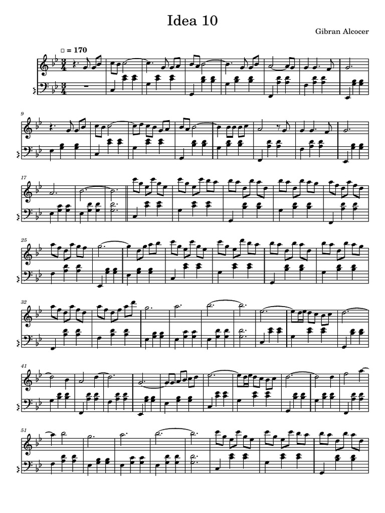 Idea - Gibran - Alcocer - Piano Sheet Music | PDF
