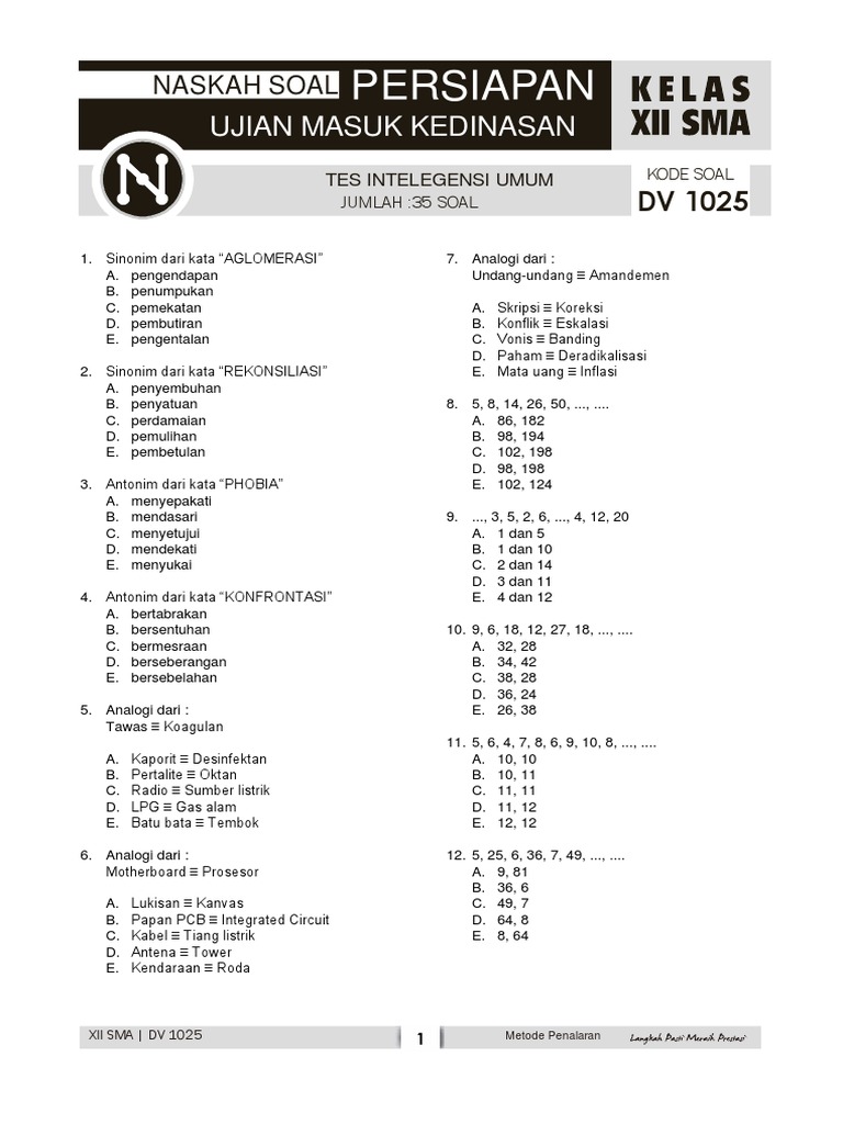 DV1025 - Kedinasan (Tiu) | PDF