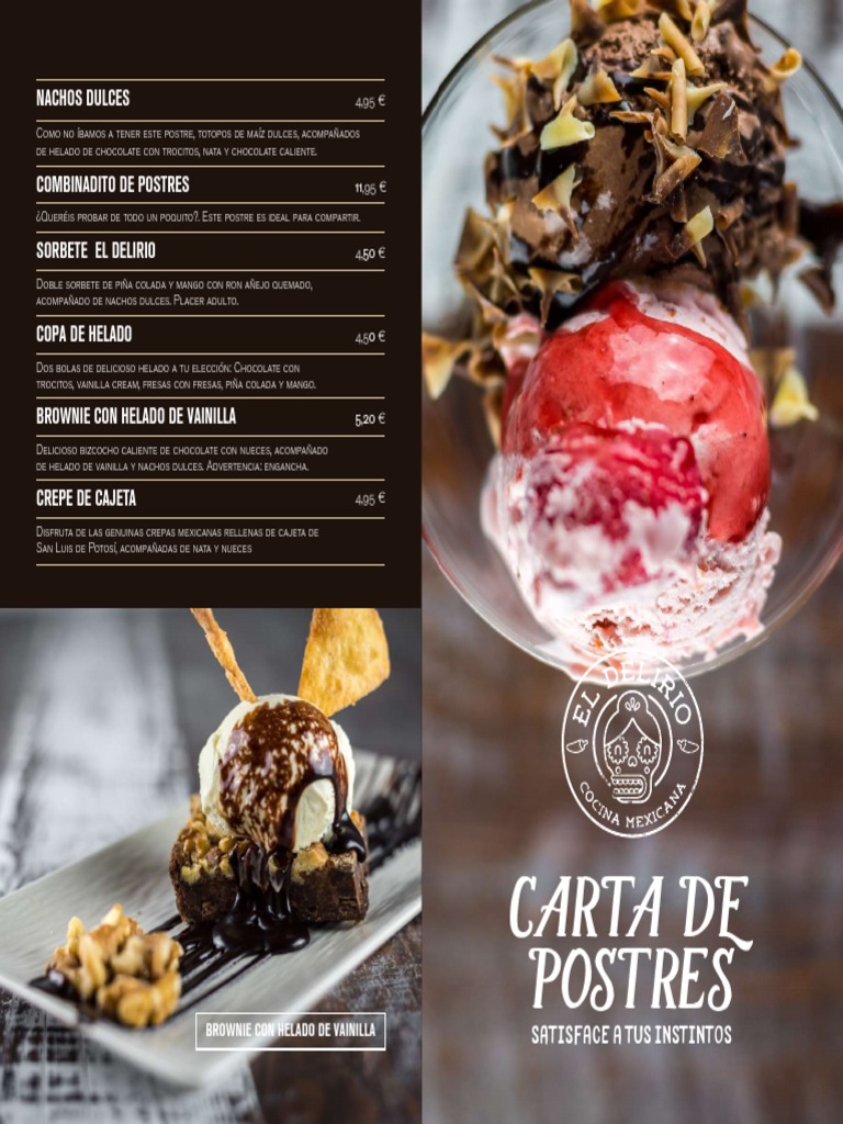 Nueva Carta de Postres Web Compressed | PDF | Postres | Cocina