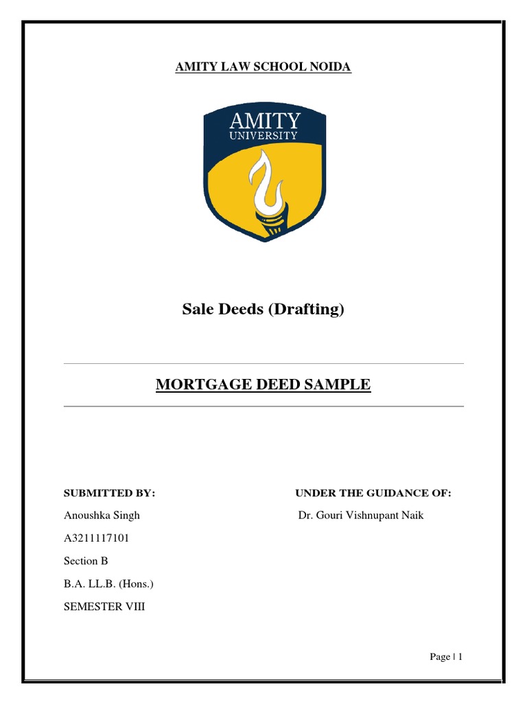 Sale Deeds (Drafting) PROJECT | PDF
