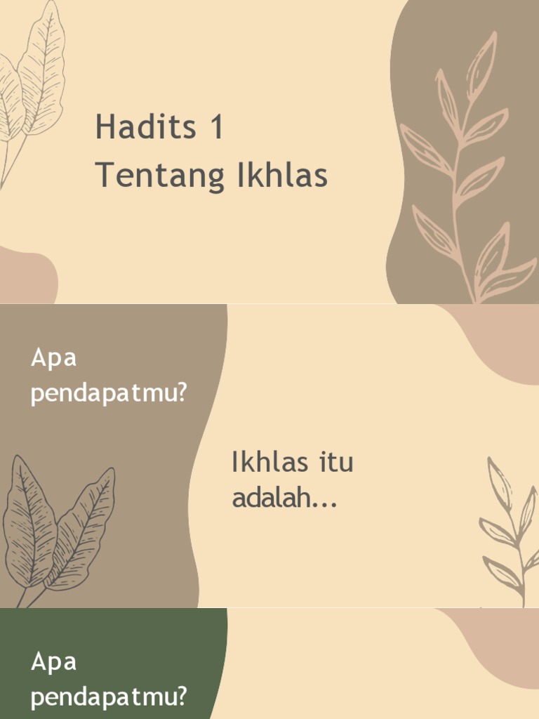 Hadits tentang Niat dan Keikhlasan | PDF