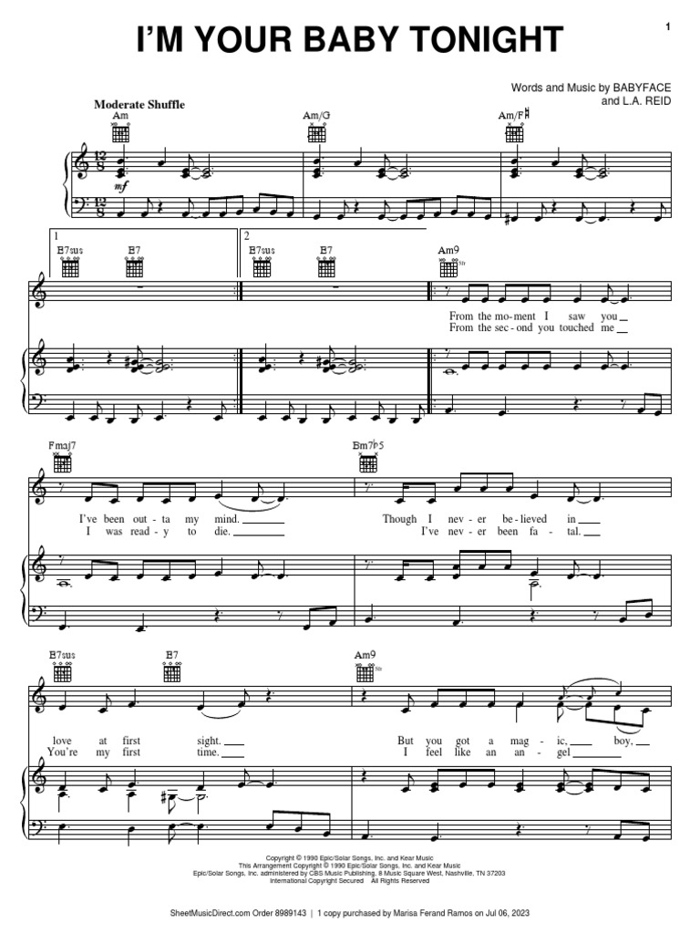 Im-Your-Baby-Tonight Partition | PDF