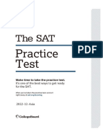 Sat Answer Key For Practice Test 1 | PDF | Tests | Standardized Tests