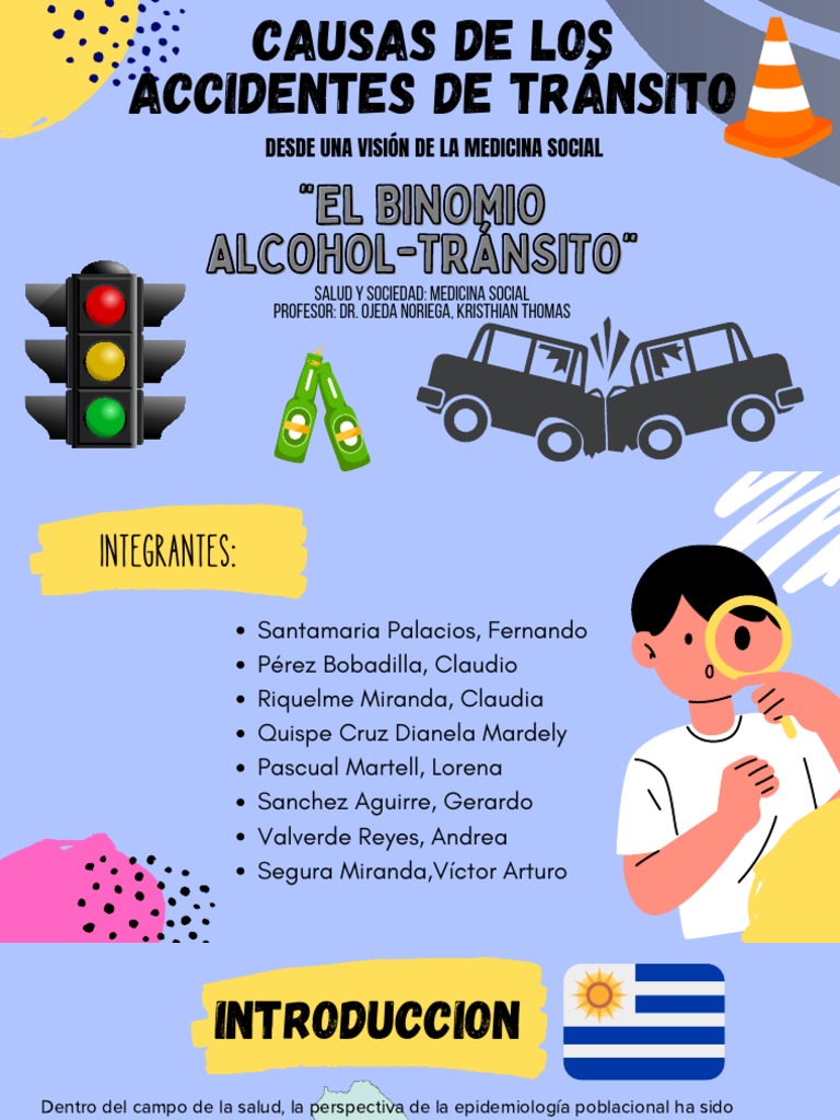 Causas De Los Accidentes De Tránsito Pdf Alcoholismo