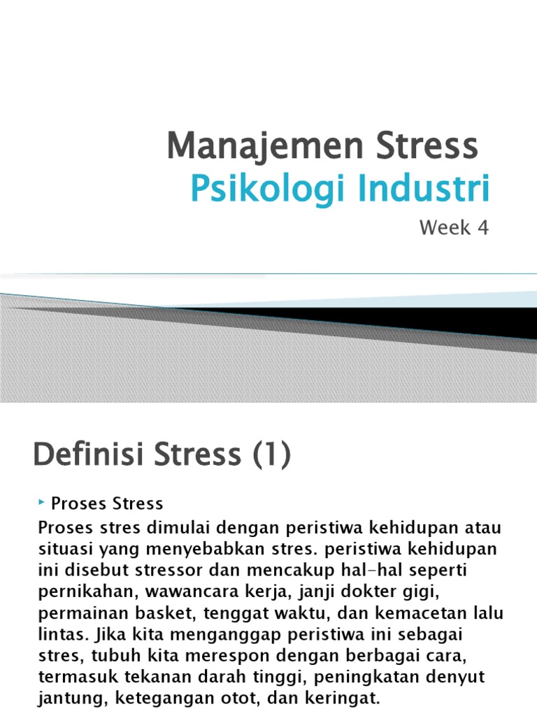 Manajemen Stres di Tempat Kerja | PDF | Karier & Perkembangan