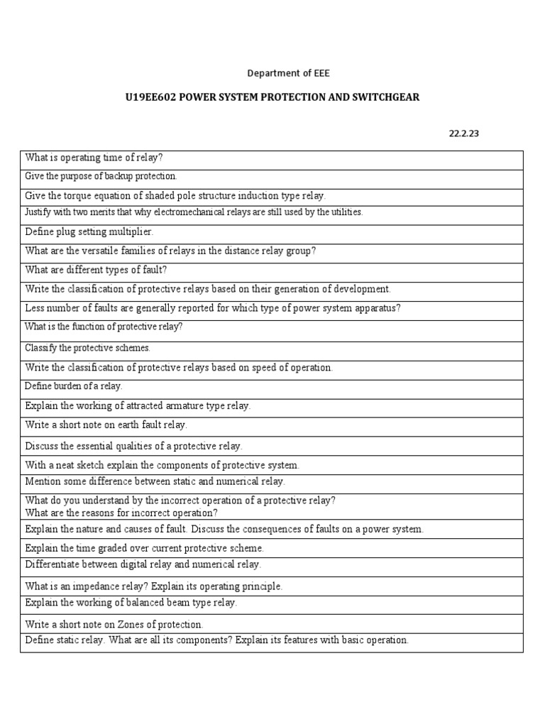 CIE 1 Question Bank | PDF