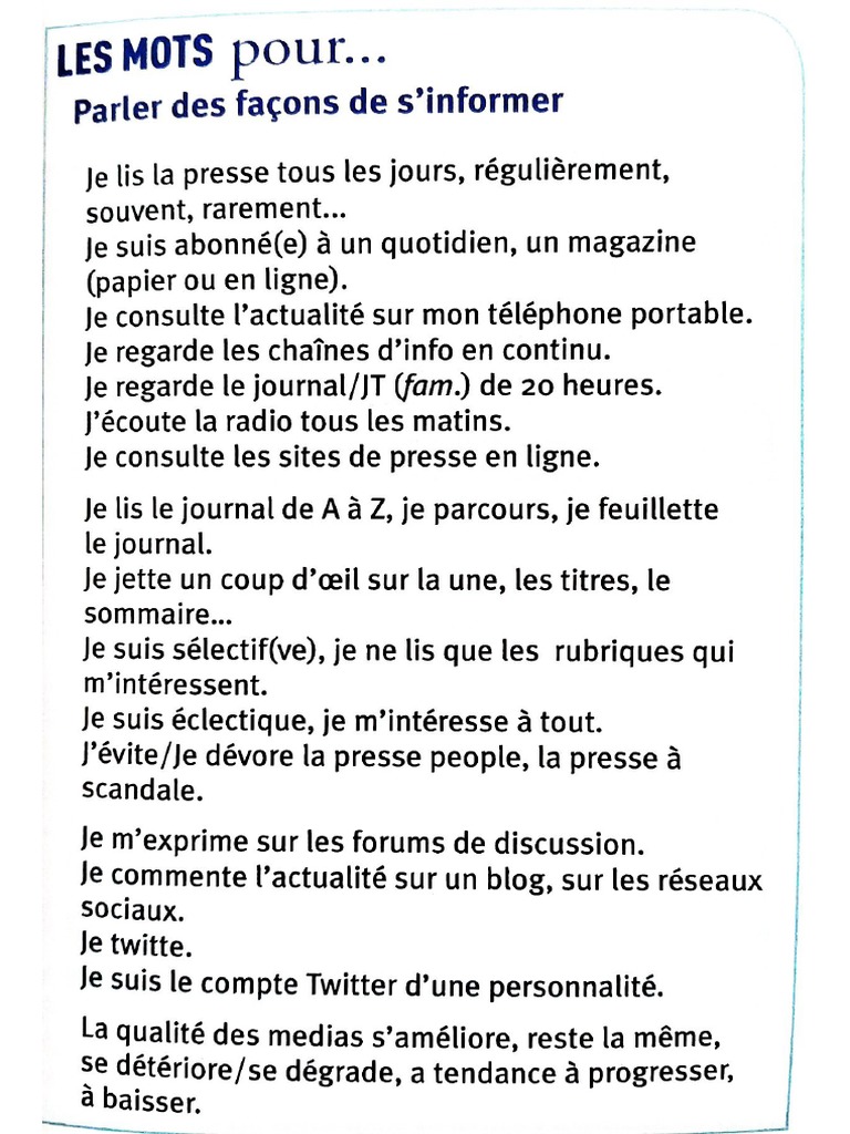 Comment S'informer | PDF