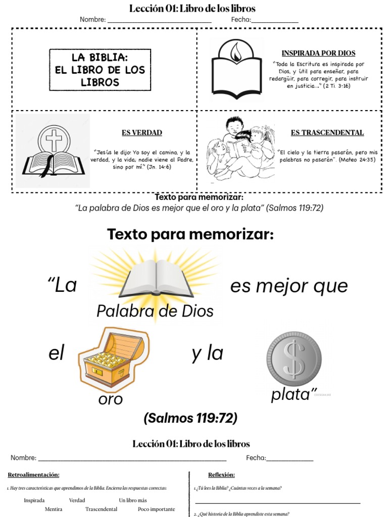 Lección 01 Trabajo | PDF | Textos Religiosos | Biblia