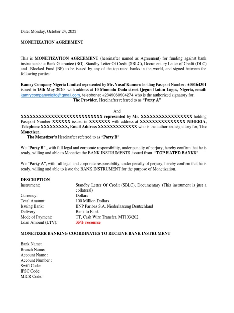 Standard DOA | PDF | Loans | Banks