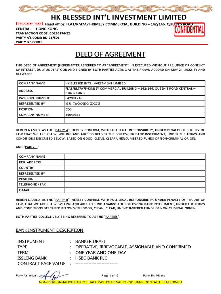 Fresh Cut Bank Draft Doa - 2022 | PDF | Banks | Arbitration