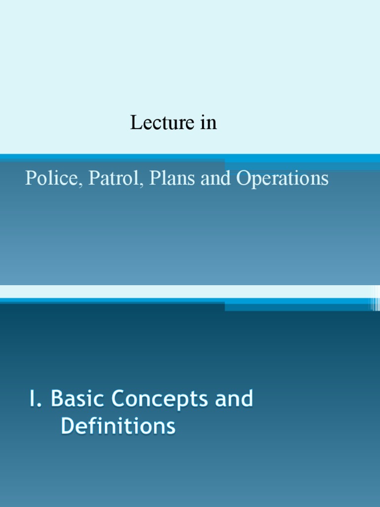 LEA 3 - Police Patrol Operations With Police Communications System ...