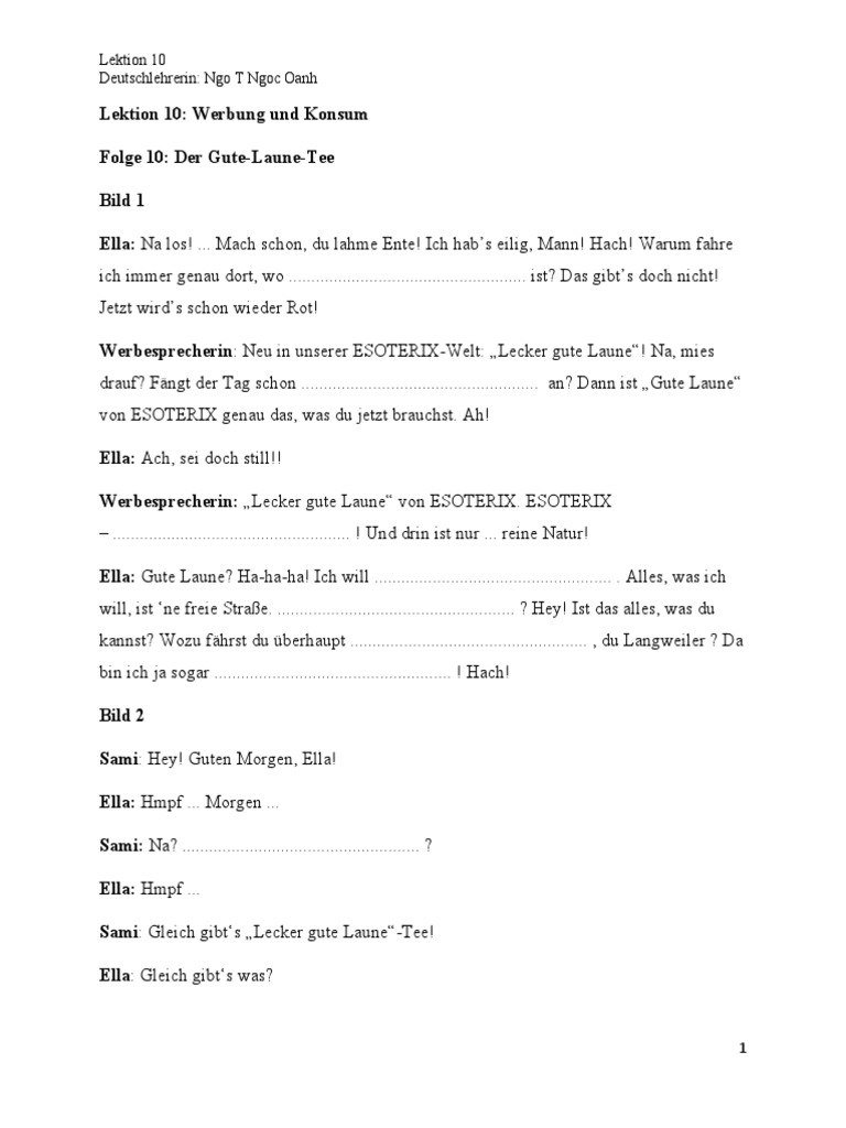Lektion 10 | PDF