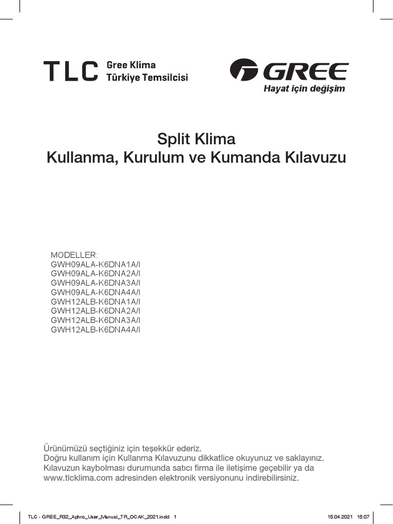 Gree Aphro Kullanim Kilavuzu | PDF