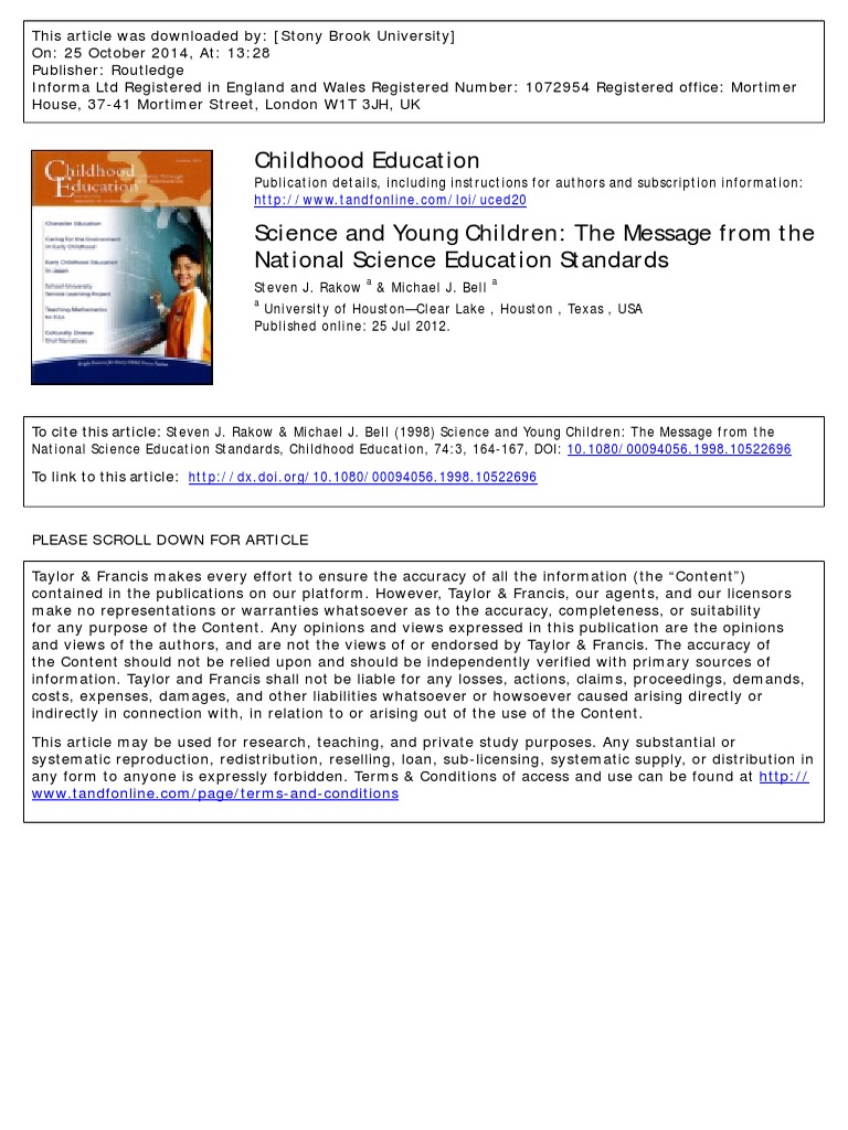 Science and Young Children | Download Free PDF | Science | Teachers