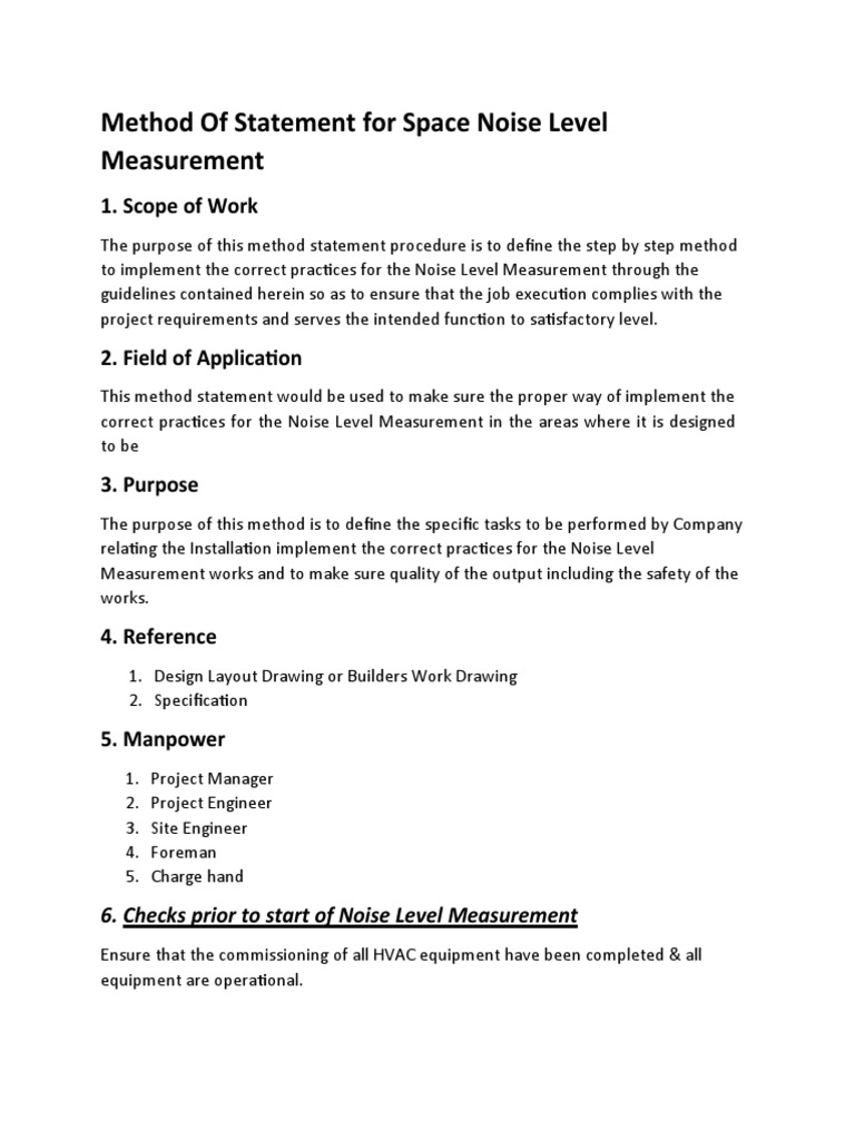 MOS Space Noise Level Measurement | PDF | Noise | Acoustics