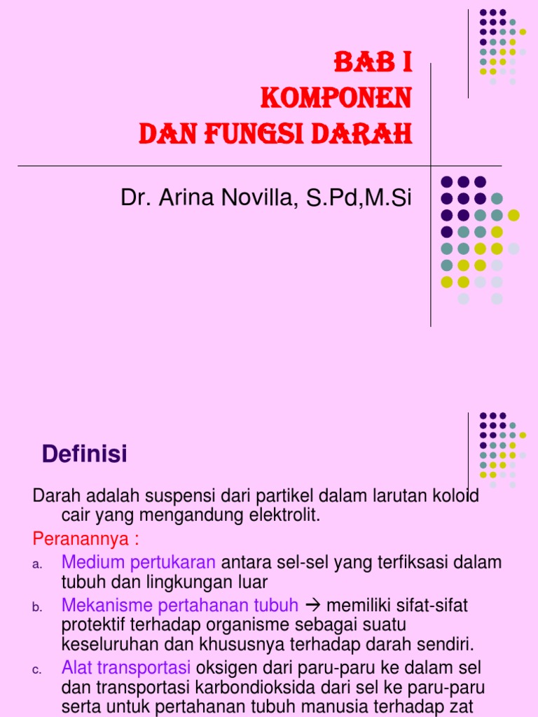 Komponen dan Fungsi Darah Manusia | PDF