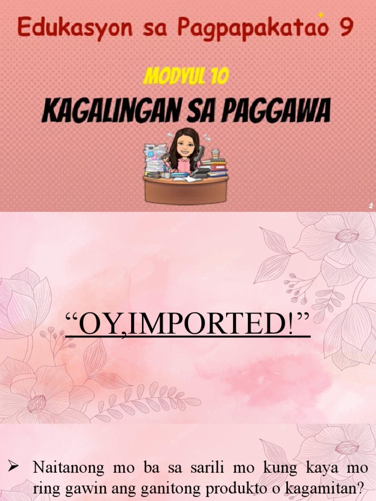 Esp 9 Q3 Week 4 | PDF