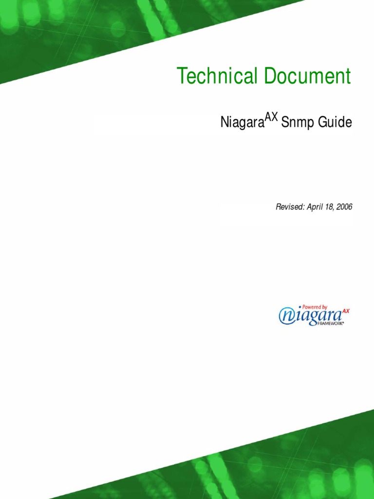 Technical Document: Niagara SNMP Guide | PDF | Computer Network | Proxy Server