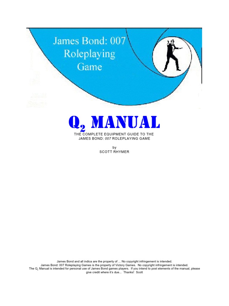 James Bond 007 QMANUAL | PDF | Handgun | Revolver