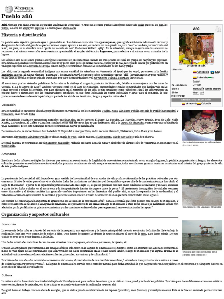 Pueblo añú - Wikipedia, la enciclopedia libre | PDF | Venezuela ...