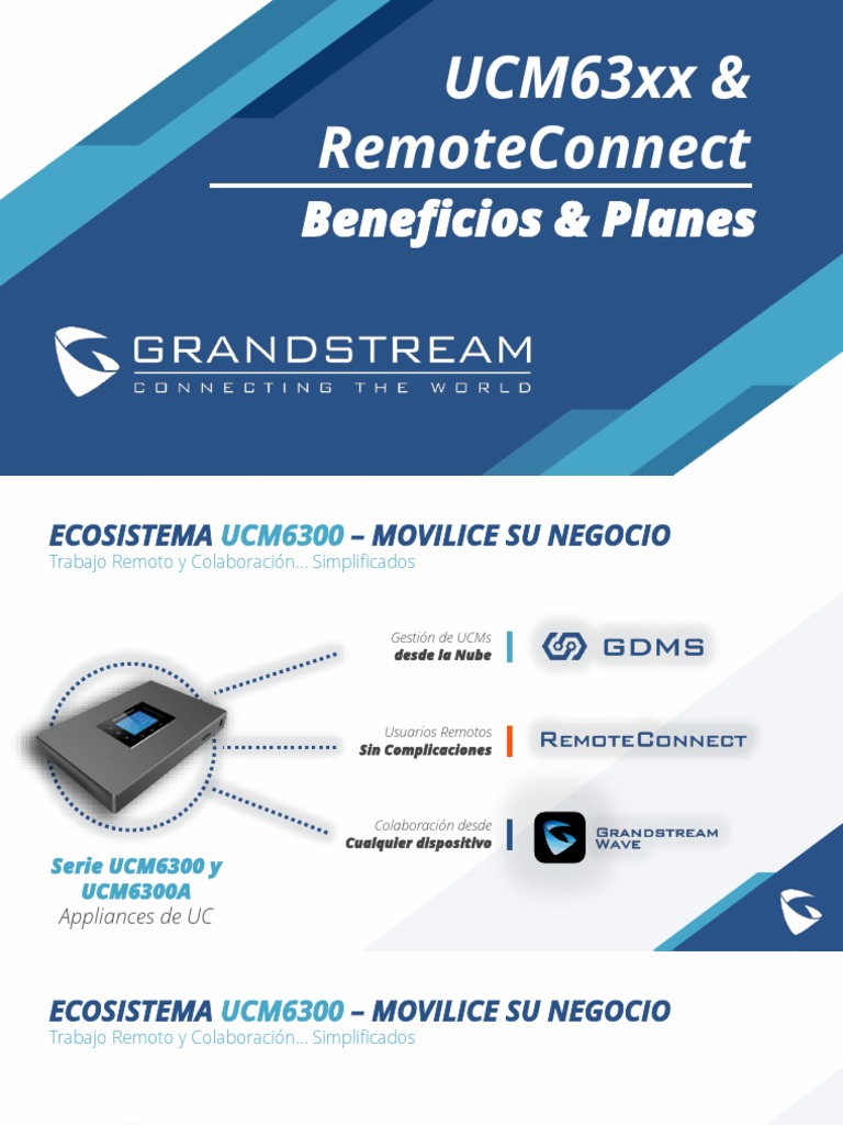 UCM6300 RemoteConnect Webinar Spanish Plus | PDF | Computación en la nube | Aplicación movil