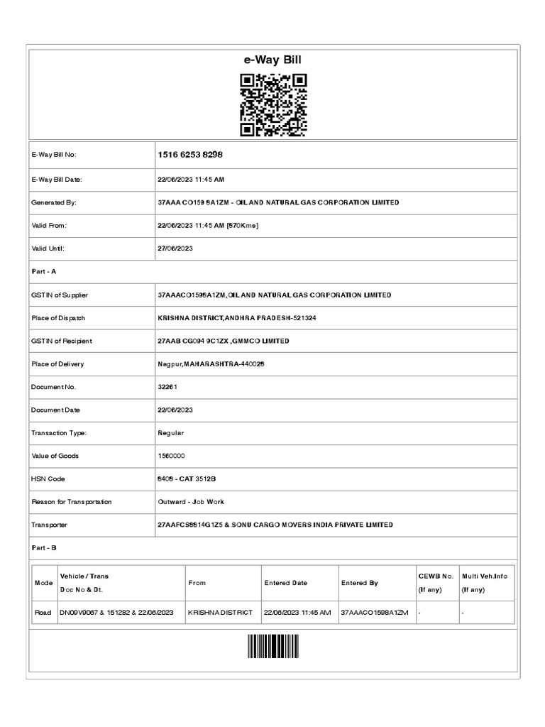 E-Way Bill System | PDF