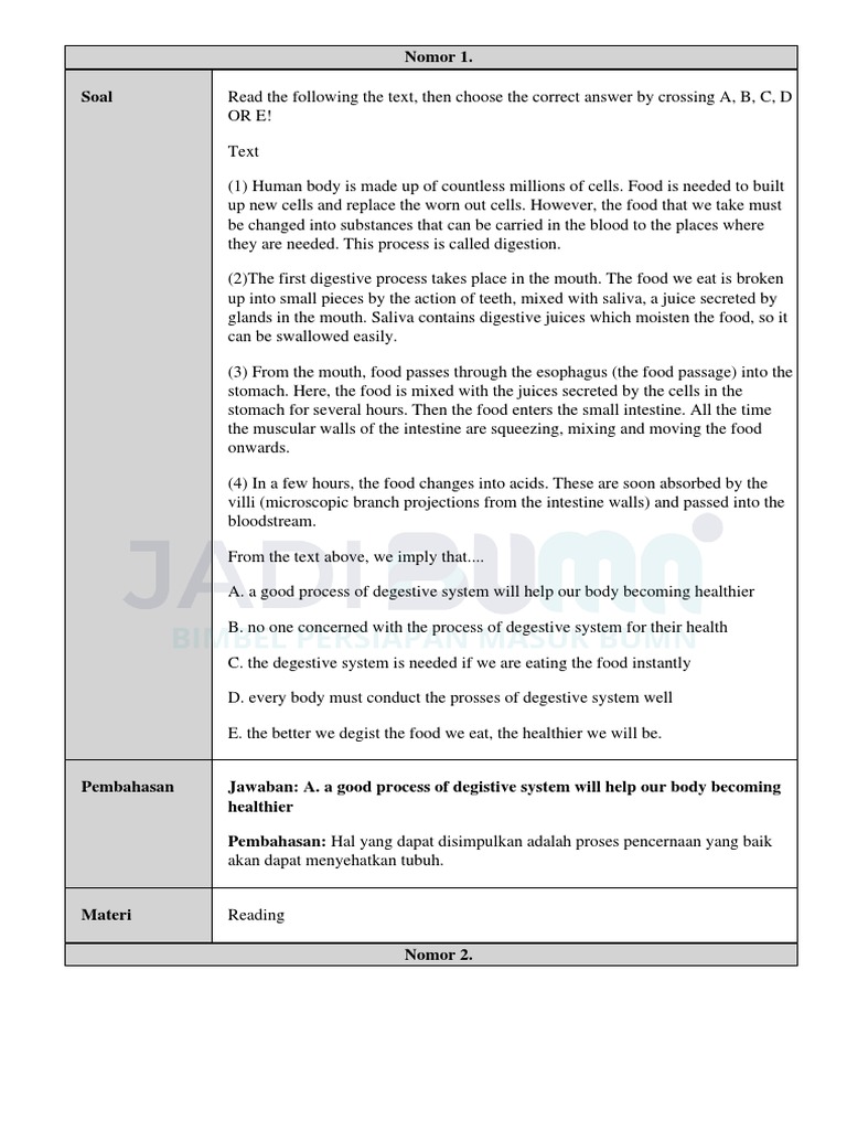 Reading | PDF | Human Digestive System | Photosynthesis
