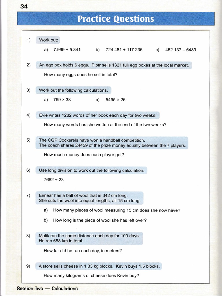 KS2 Math Revision p34 35 | PDF