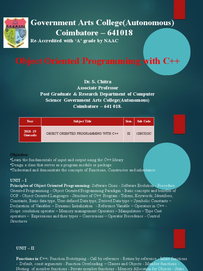 CPP PPT Best | Download Free PDF | Parameter (Computer Programming) | C++