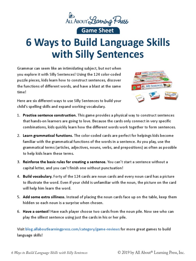 Silly Sentences | PDF | Career & Growth | Wellness