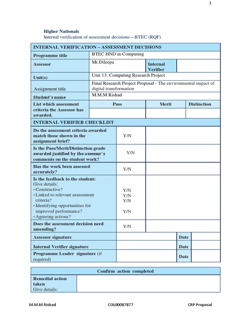 E128310-1687606178976-293560-Mohammed Rishad-Unit 13 - CRP - Proposal - Final | PDF ...