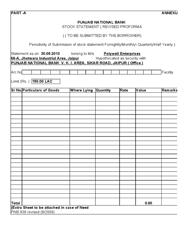 Bank Stock Statement Format Guide | PDF | Personal Finance | Economies